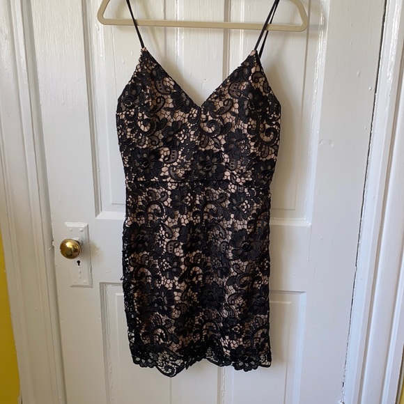Express | Dresses | Express Black Lace Mini Dress Size 6 | Poshmark